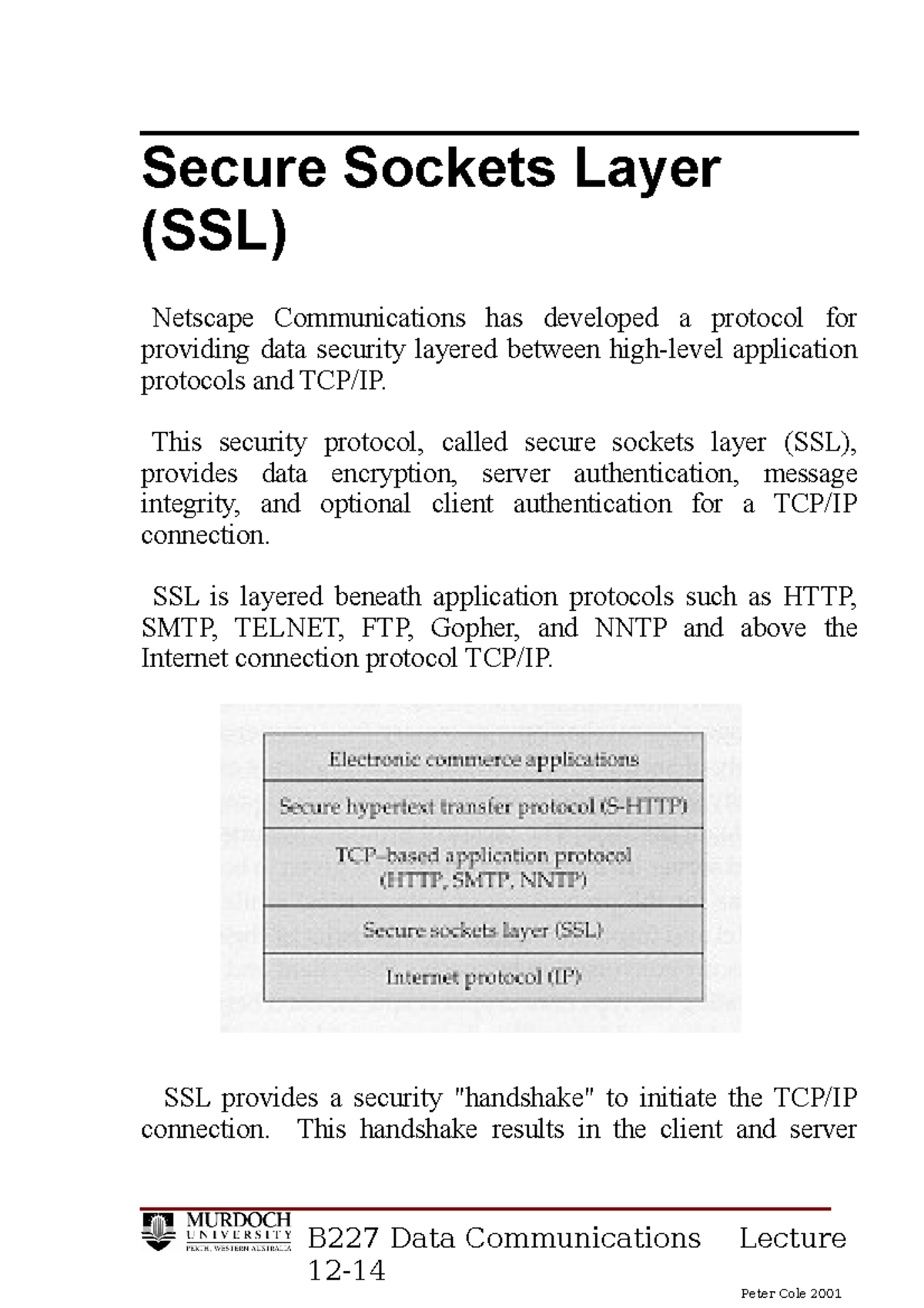 B227 L12 - good - Secure Sockets Layer (SSL) Netscape Communications ...