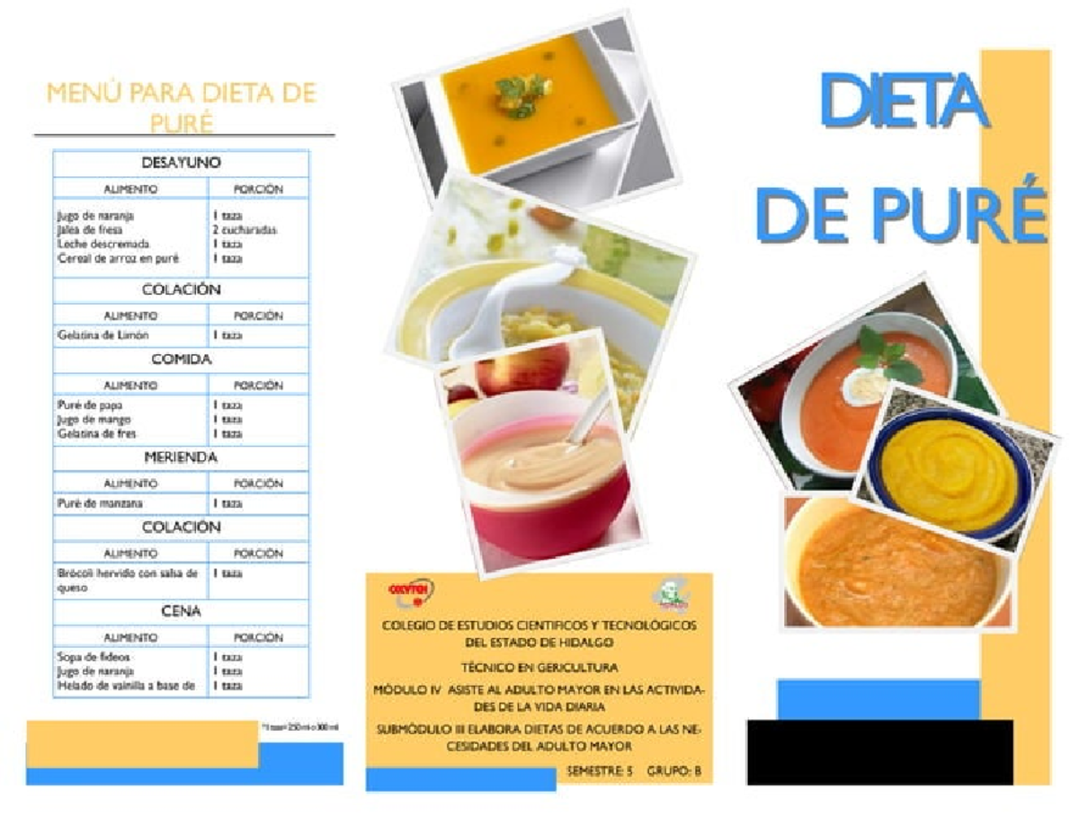 Dieta-pure 3 - Nutrición, dietas blandas, módulo cuidados nutricionales ...