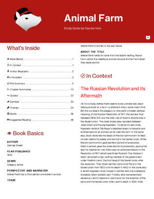 Animal Farm. Cliff Notes - Animal Farm By Daniel Moran, M. I N T H I S ...