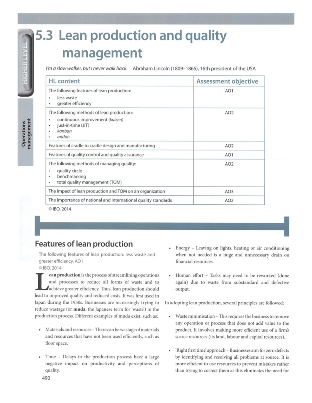 Lean Production - Chapter Summary - S5 Leanproduction and quality ...