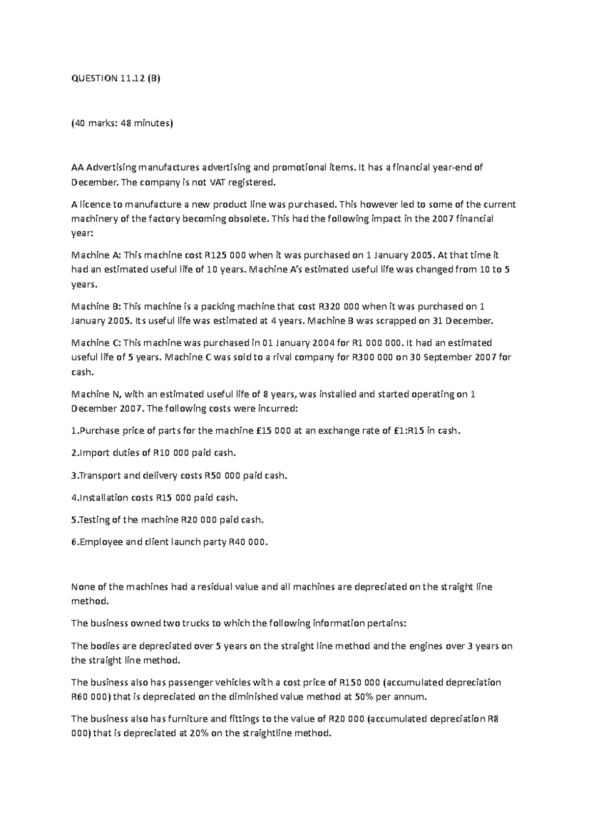 Tutorial 4 Questions - practice makes perfect - QUESTION 11 (B) (40 ...