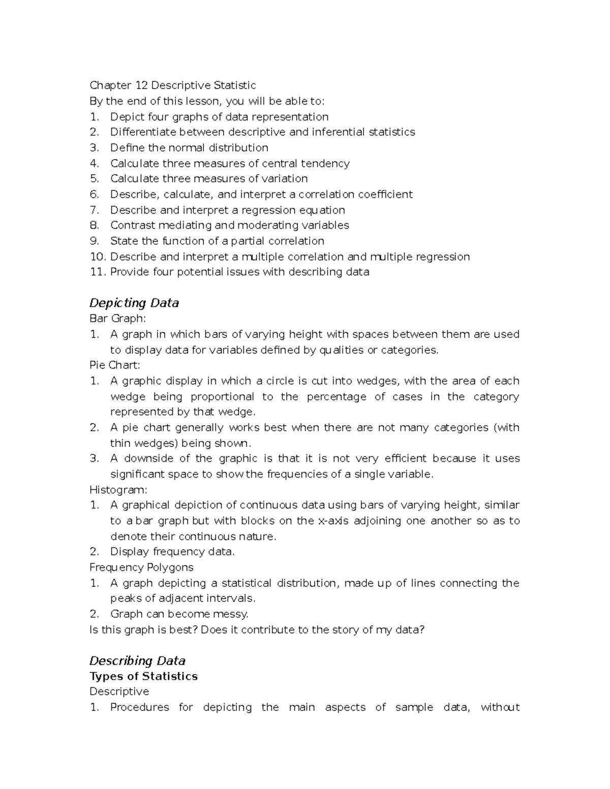Chapter 12 Descriptive Statistic - Chapter 12 Descriptive Statistic By ...