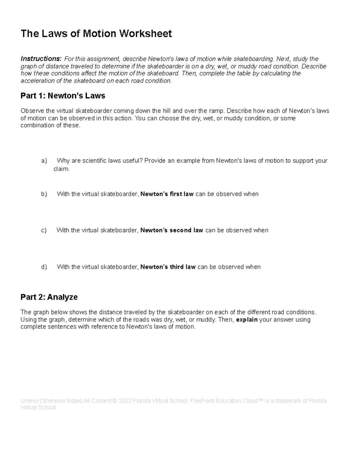 1 04 Laws Of Motion 2 Idk The Laws Of Motion Worksheet