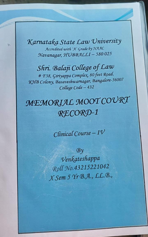 Moot court - KSLU - Studocu
