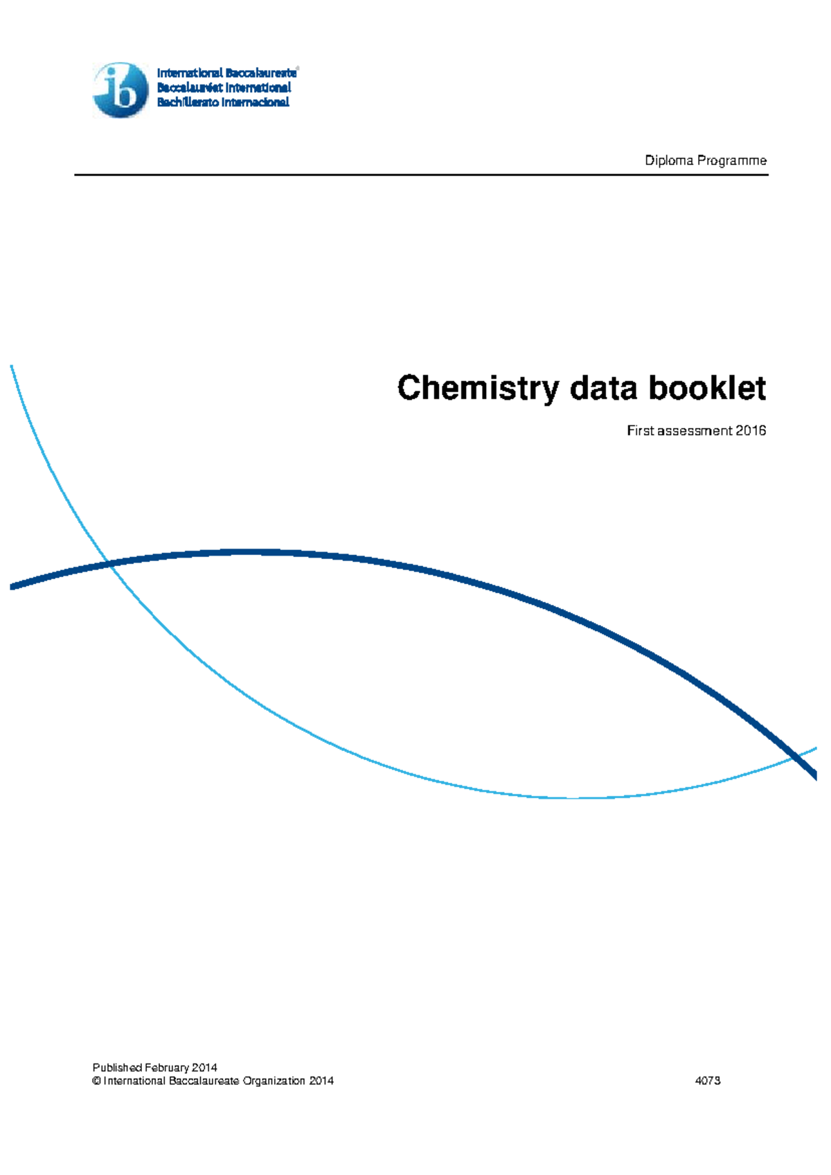 Data booklet 2016 - Published February 2014 © International ...