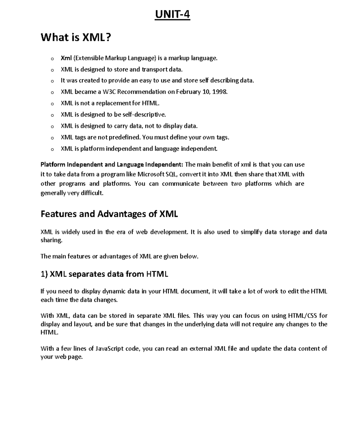 WT UNIT-4 - BCA - IPU - Studocu