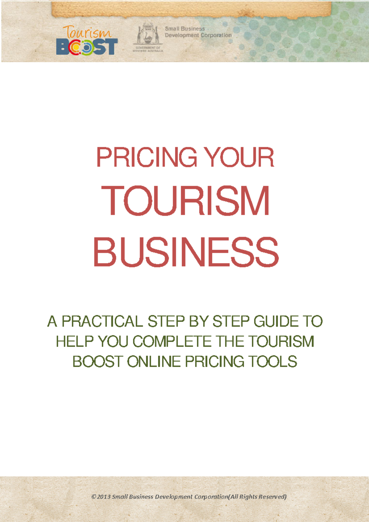 Costing-and-pricing-your-tourism-business e - PRICING YOUR TOURISM ...