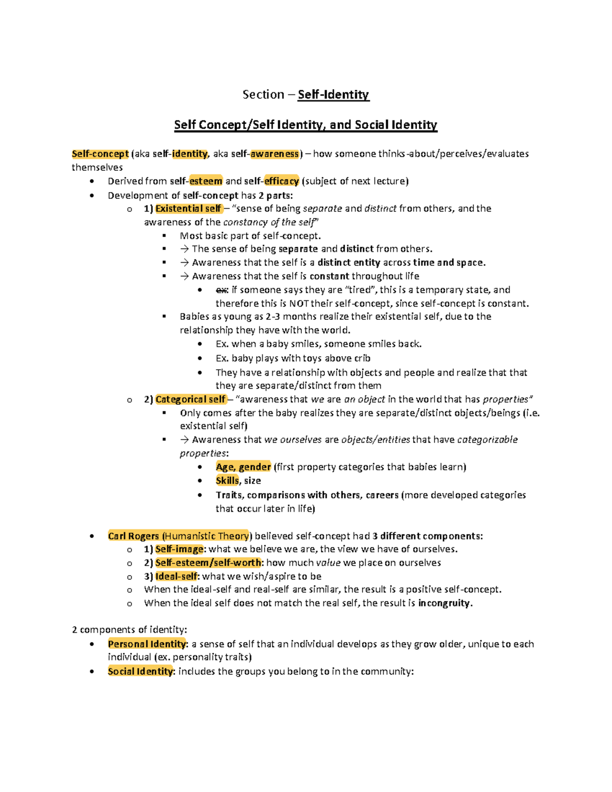 P⁄S (8,9,10 - Sociology) [controlled docx] - Section – Self-Identity ...
