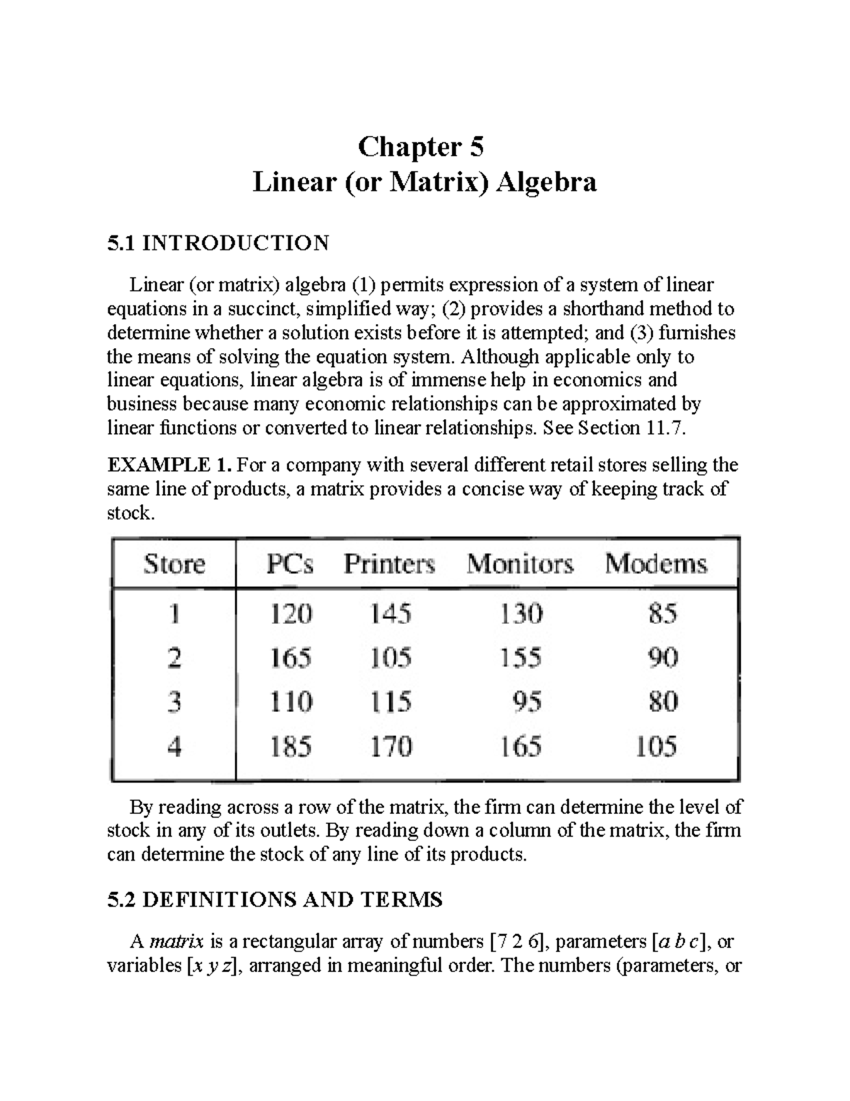 Module 2 - Matrix Algebra - 2nd sem - Chapter 5 Linear (or Matrix ...