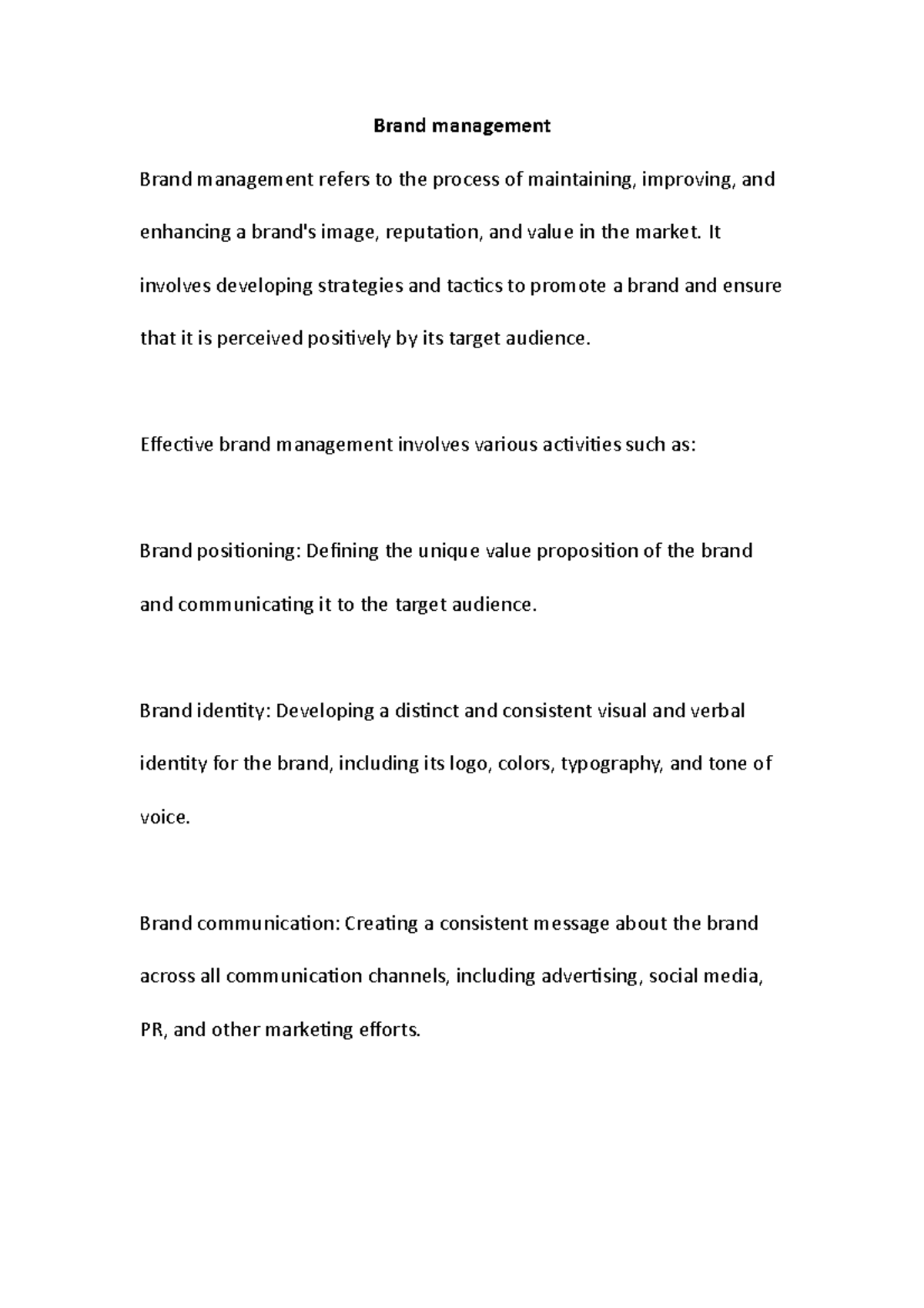 Brand management - Brand management Brand management refers to the ...