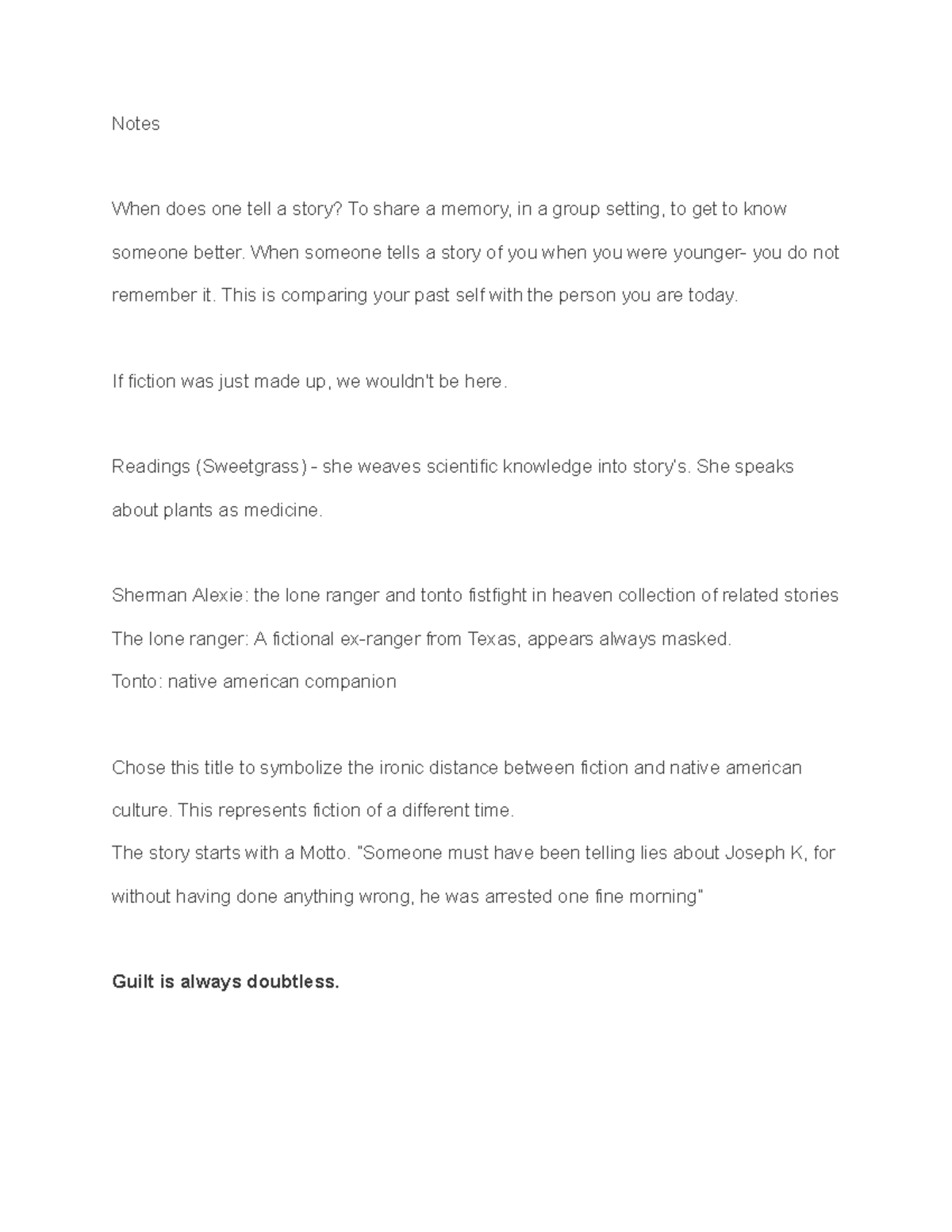 C Lit Notes #3 - Comparative Literature Global Humanities was a class ...