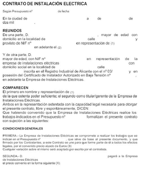 CONTRATOS DE SERVICIO DE INSTALACION DE SERVICIO ELECTRICO EN ...