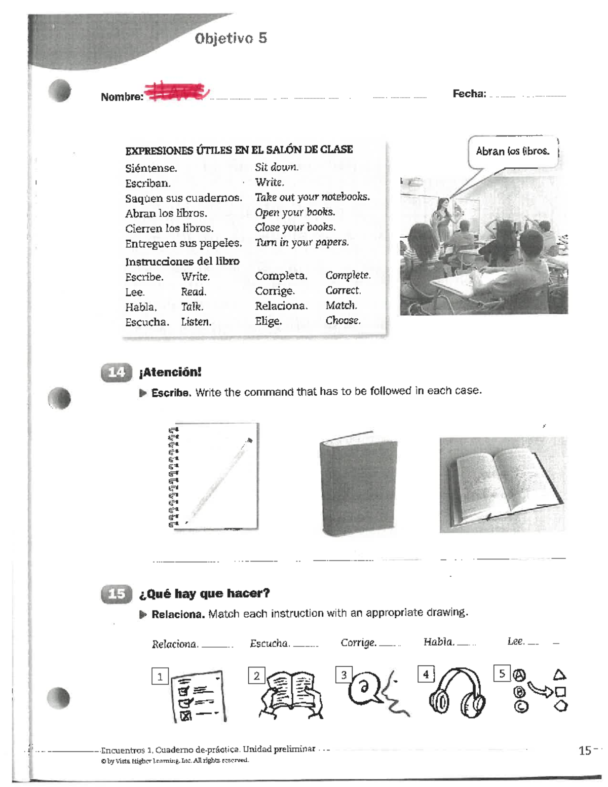Encuentros Workbook p. 15-16 - Studocu