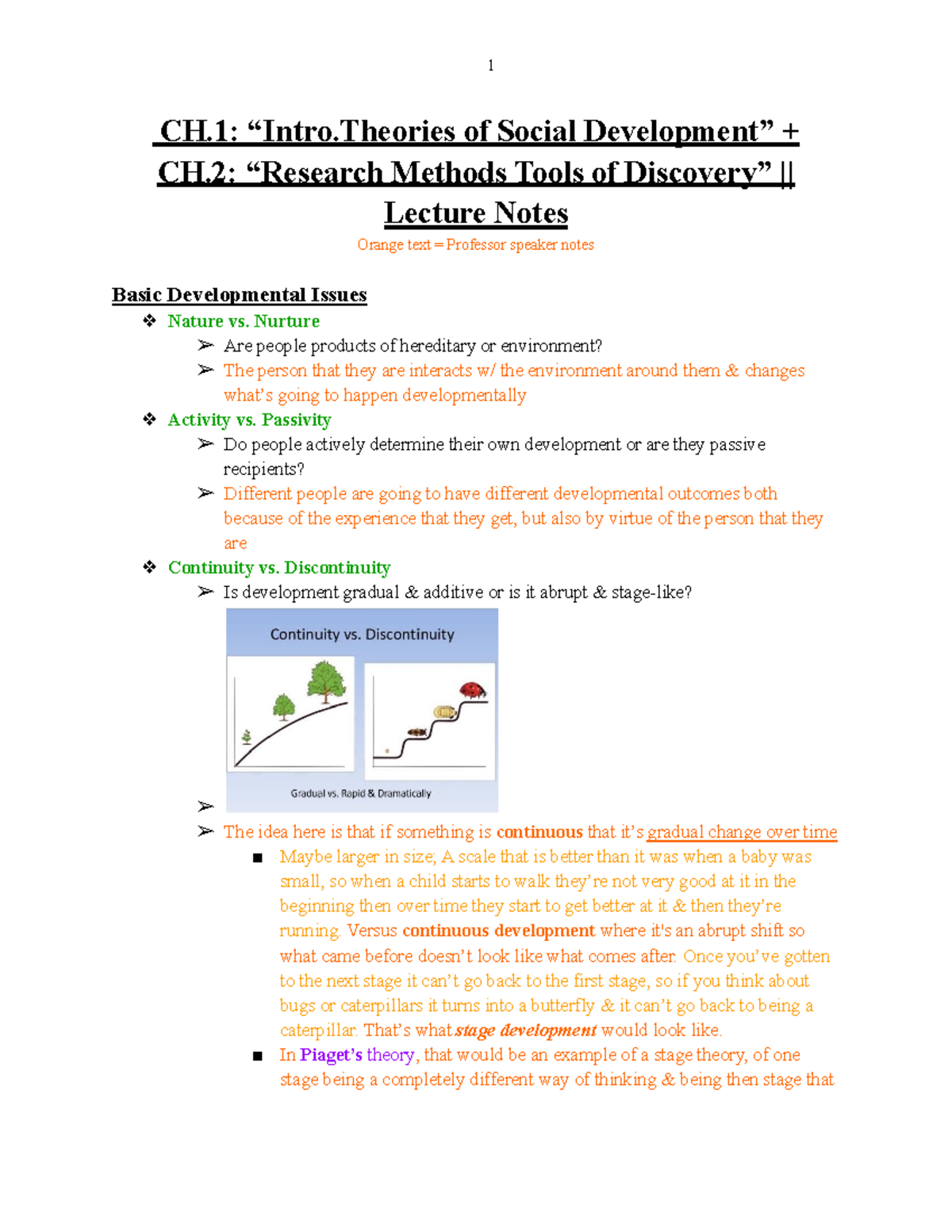 PSYC 3384 Intro to Theories of Social Dev. + Research Methods Tools of ...