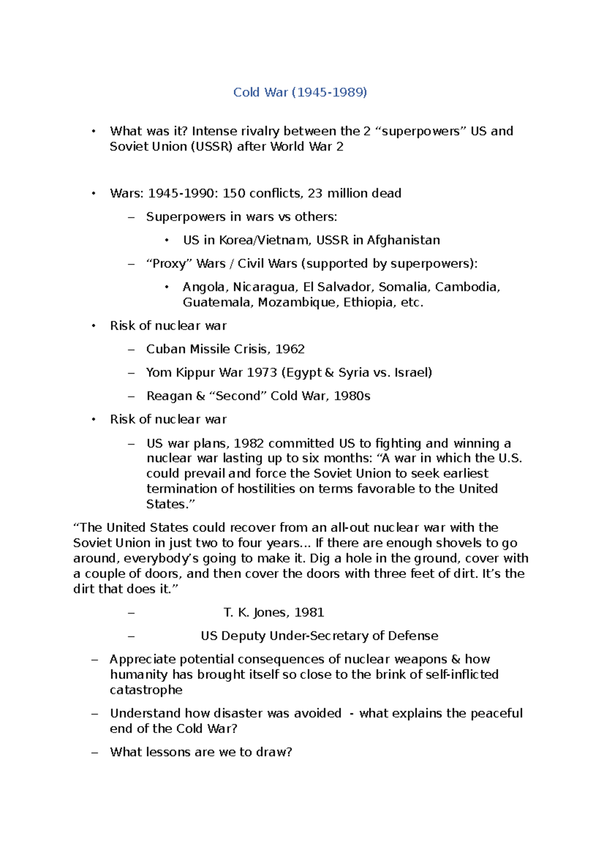 Poli-260-10-Cold War - Price, Richard POLI 260 001 taken semester 2 ...