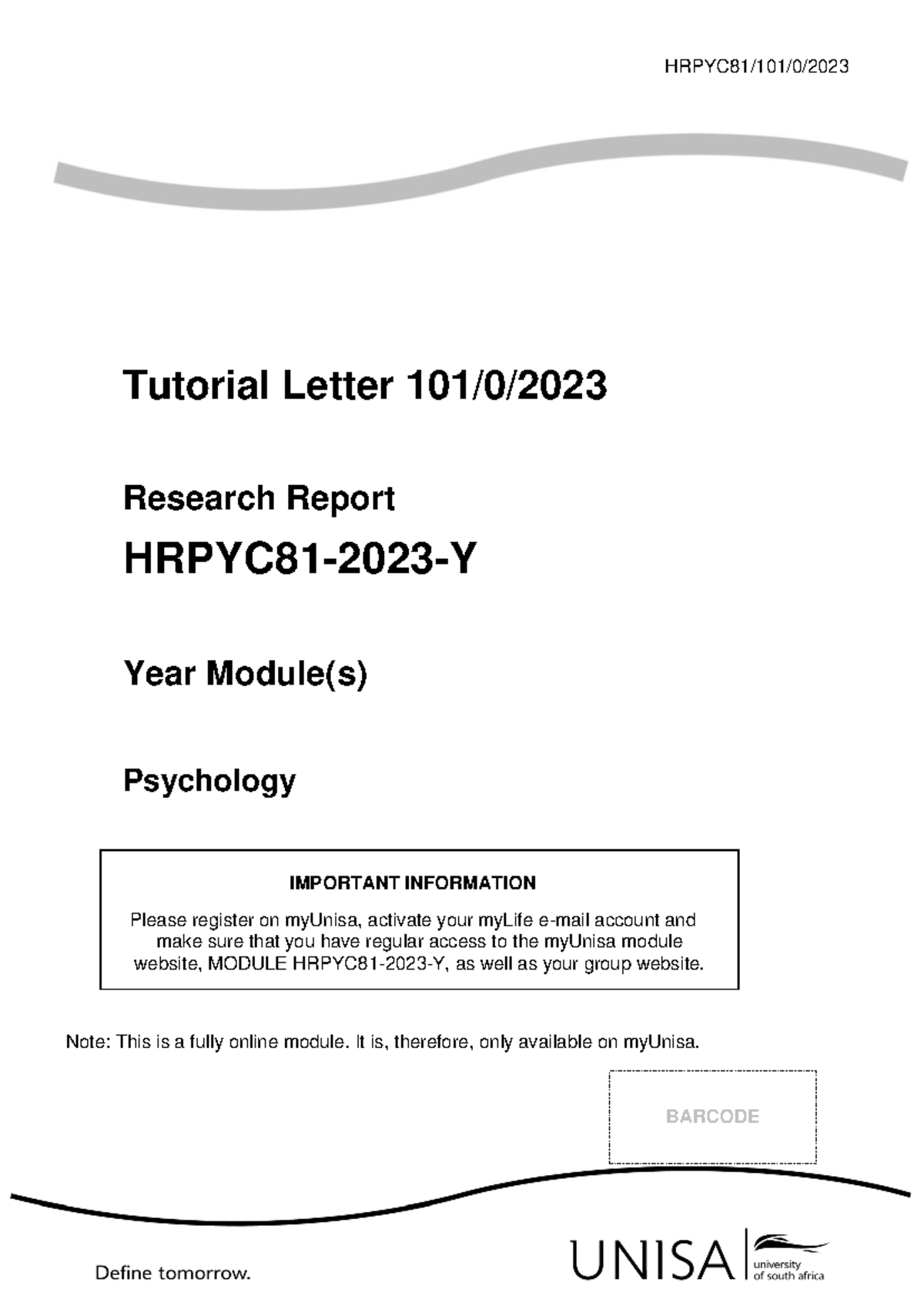 Tutorial Letter 101 404d1f45a9a77a8a411ff181d95bad89 - HRPYC81/101/0 ...