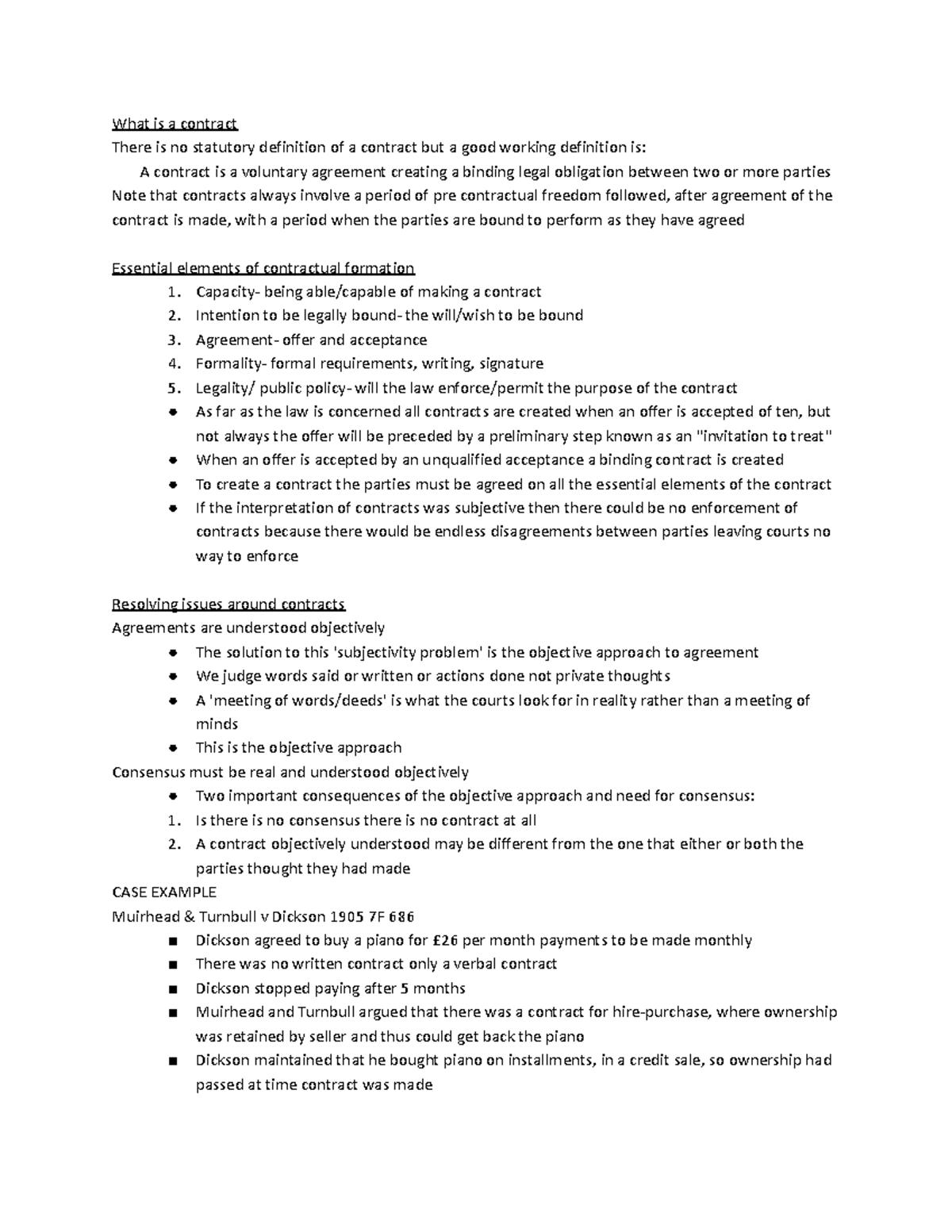 Formation Of Contracts What Is A Contract There Is No Statutory