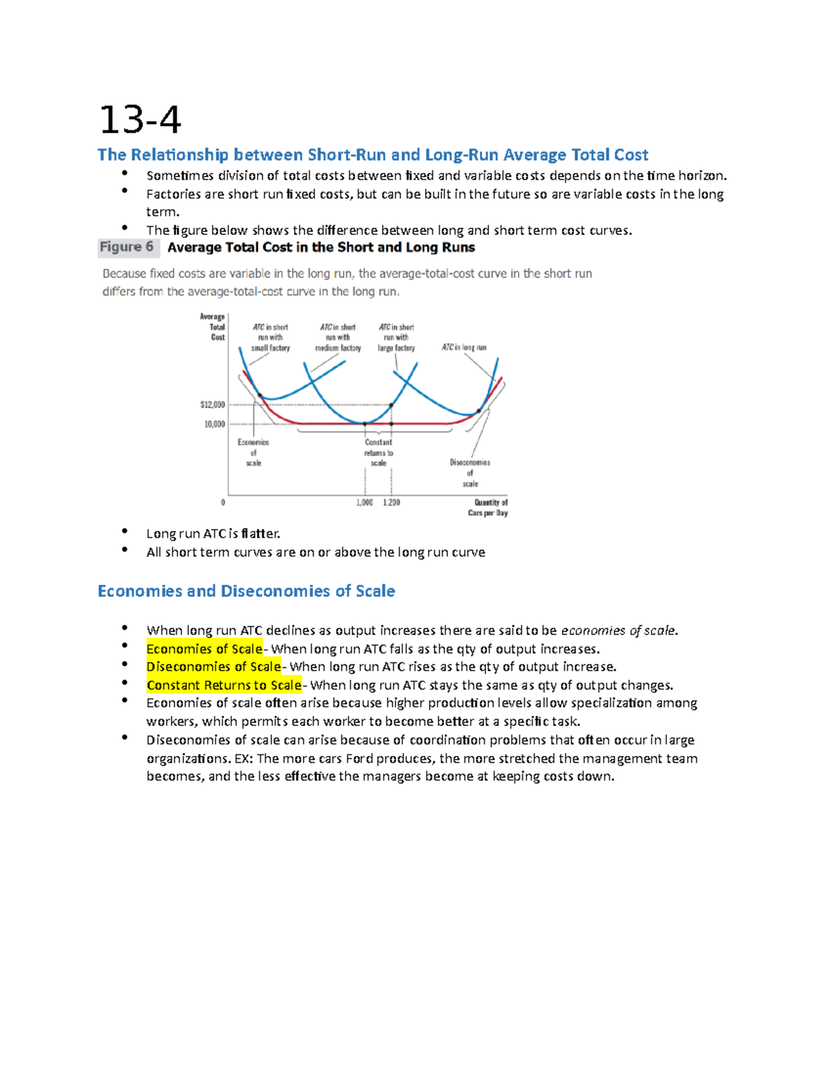 13-4 - Copy - Microeconomics Notes - 13- The Relationship between Short ...