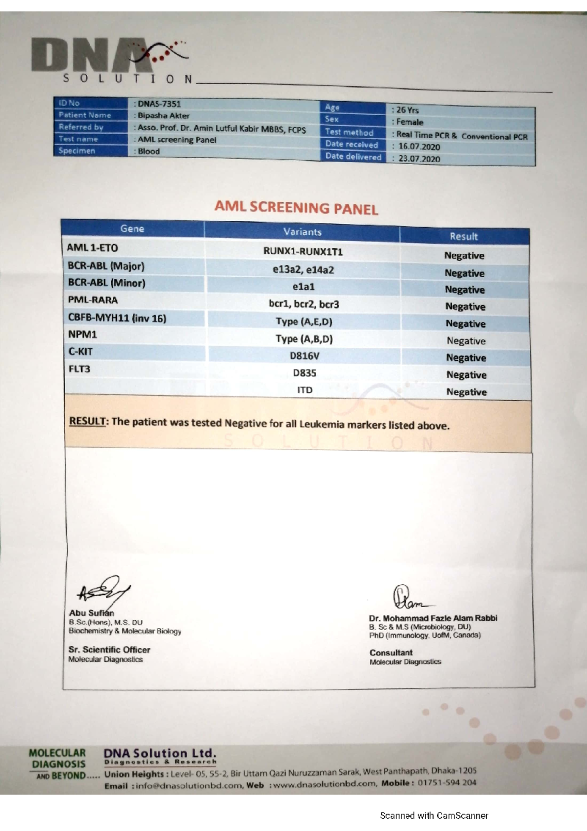 5. BCR ABL test report - Apuntes 1 - Wetlands: Biodiversity and Change ...