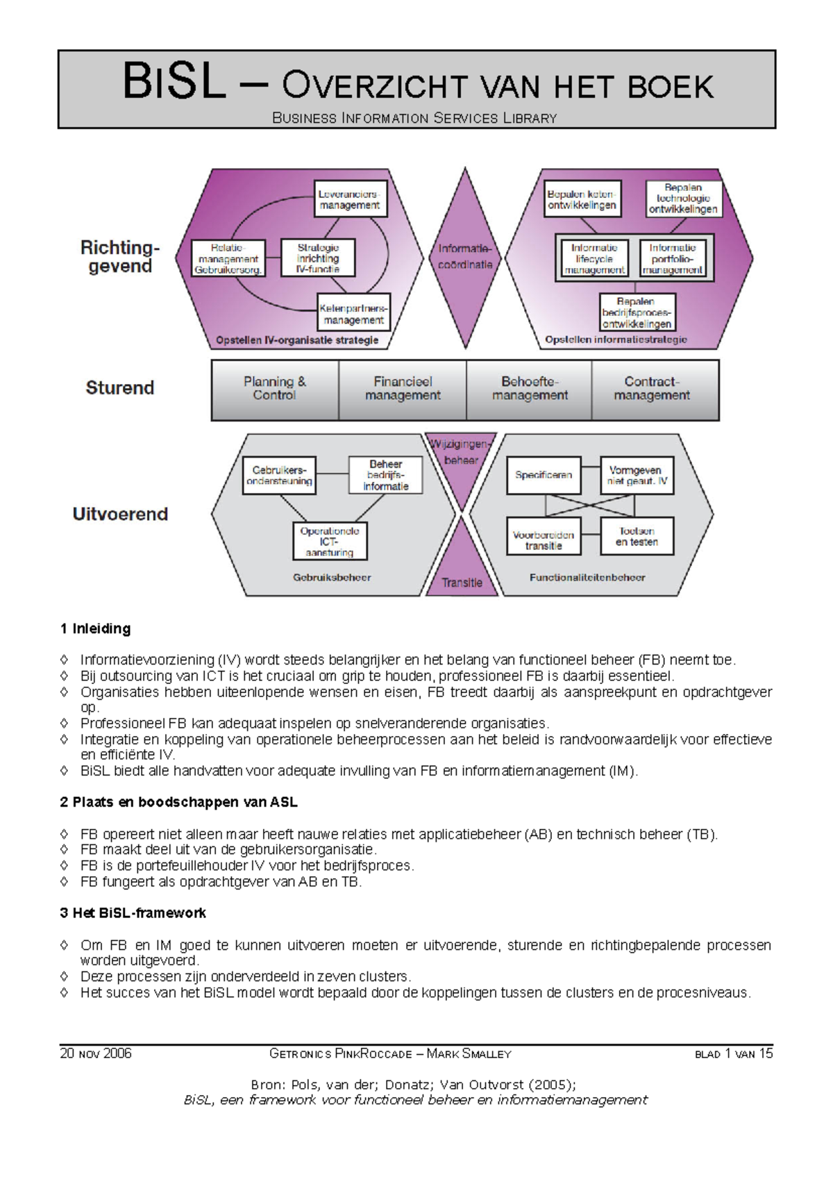 samenvatting BISL - BISL OVERZICHT VAN HET BOEK BUSINESS INFORMATION ...