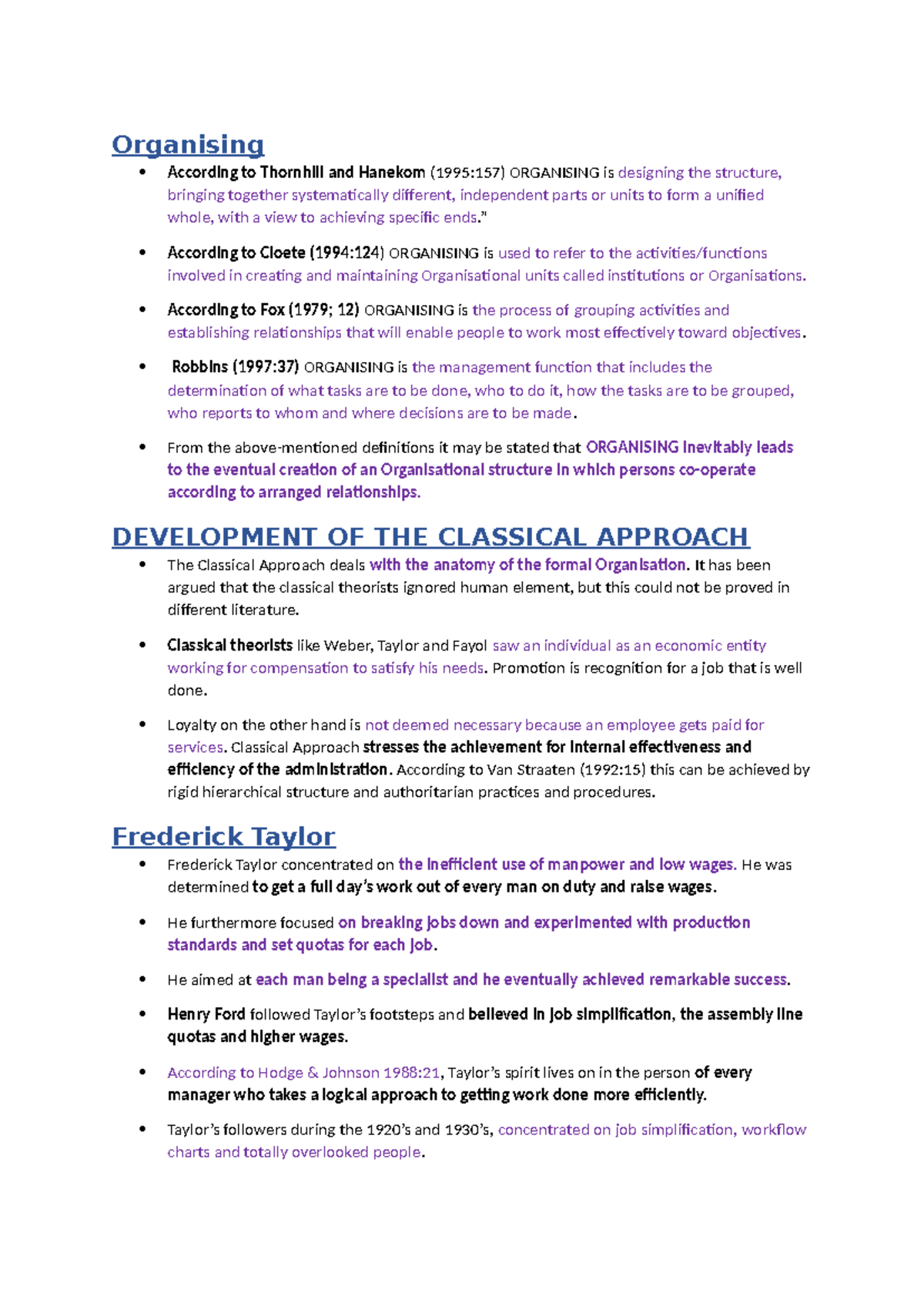 EPAM UNIT 1 - Summary Public Administration - Organising According to ...