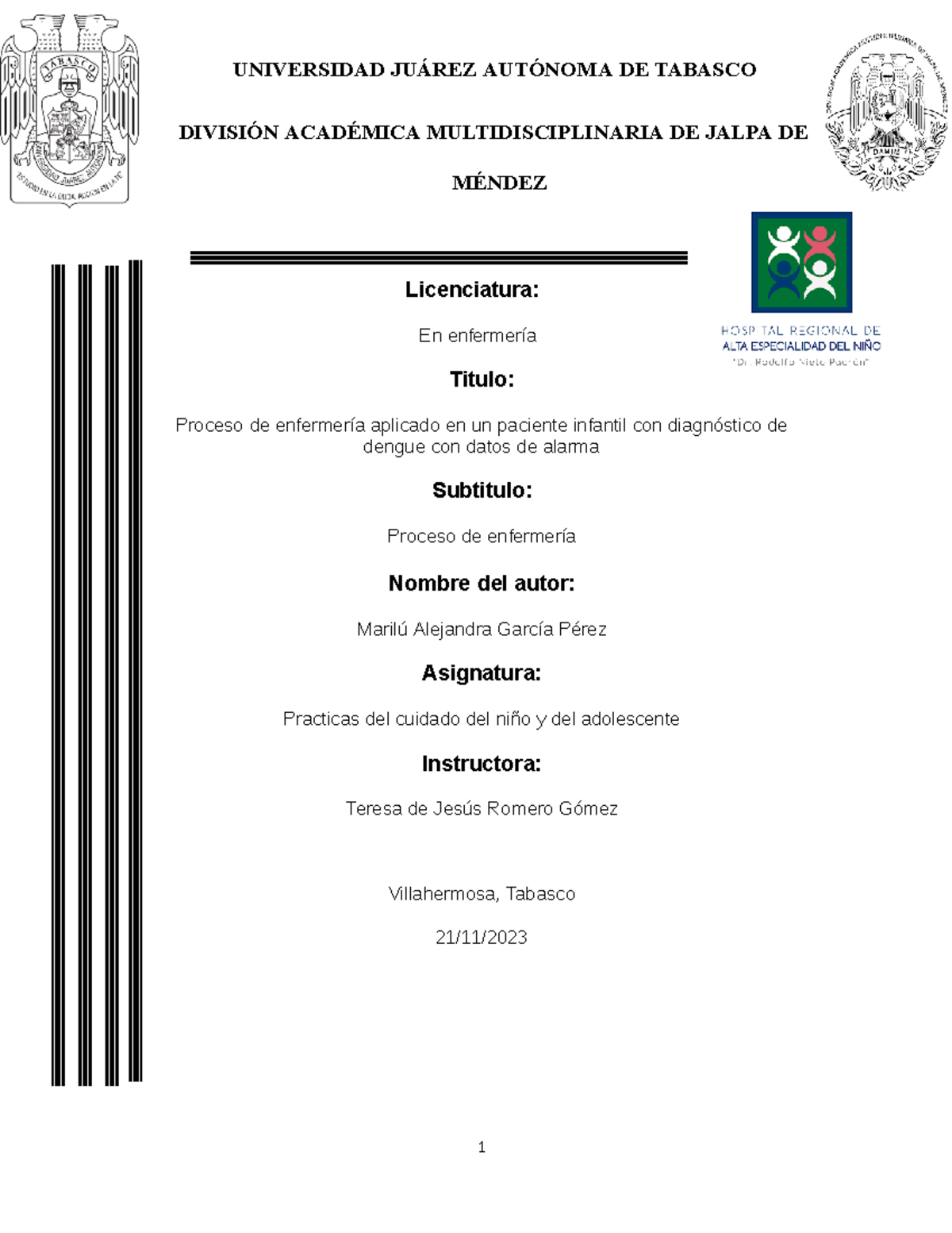 Proceso Final - adadad - UNIVERSIDAD JUÁREZ AUTÓNOMA DE TABASCO ...