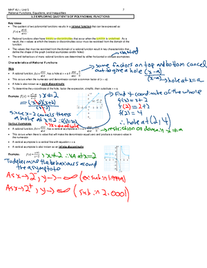 MHF4U Unit 5 Quiz 2023 Period 1 - MHF 4U – Unit 5 Quiz: 5 – 5. Rational ...