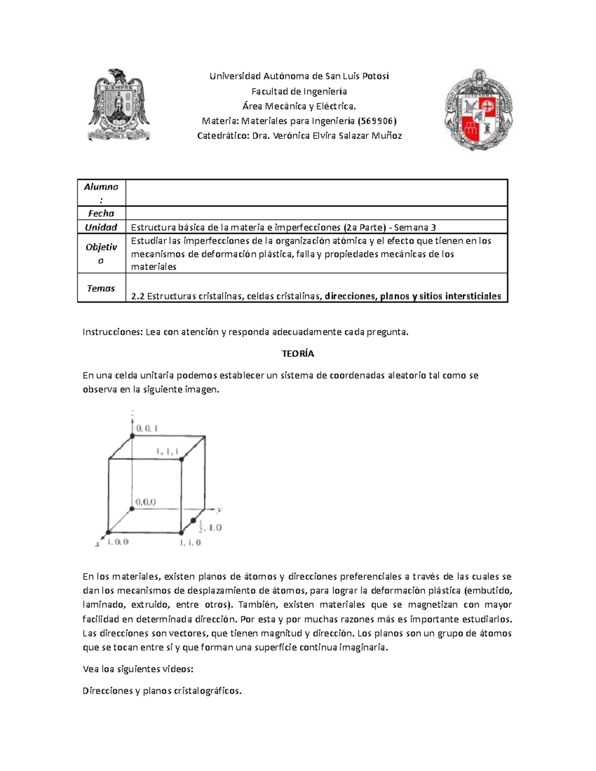 Semana 3- Estructura b Ã¡sica de la materia e imperfecciones - 2a Parte ...