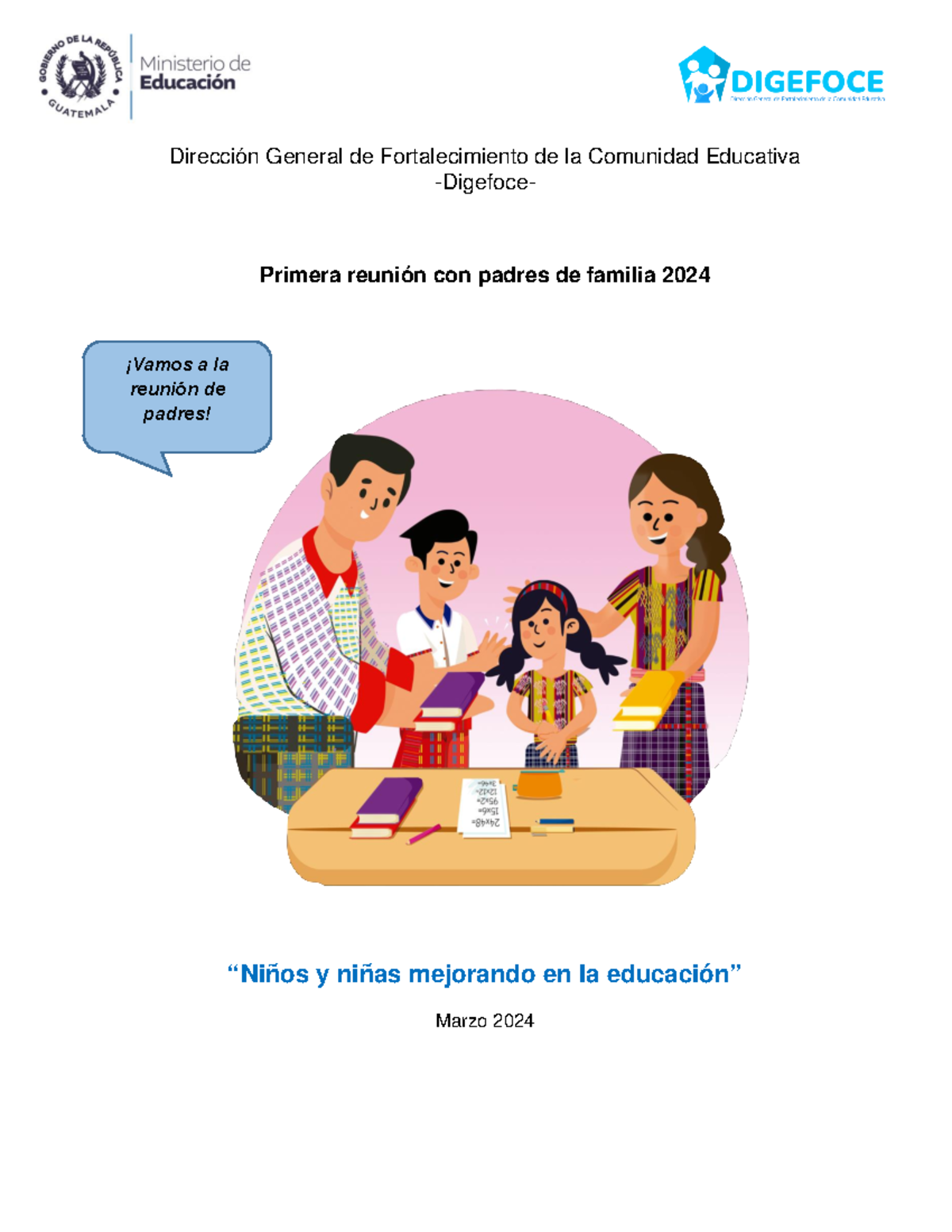 1. Guía para el director y docentes de la escuela primera reunión de ...