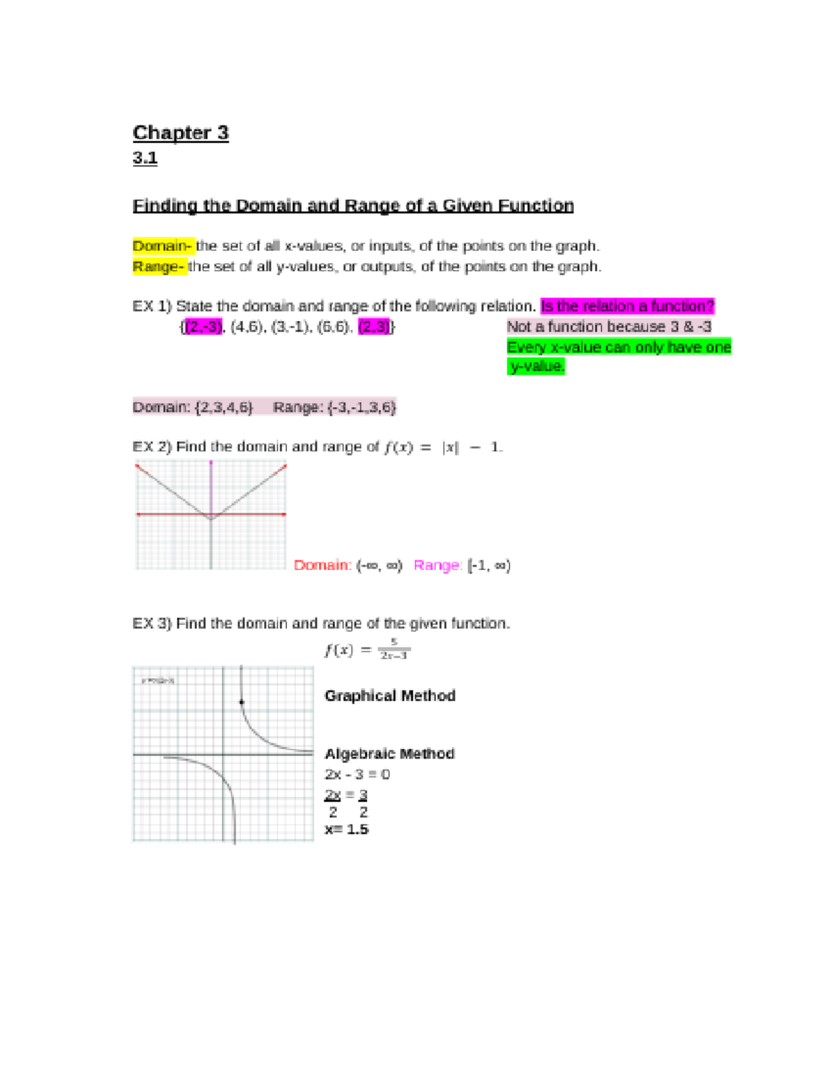 Chapter 3 - Notes - MTH120 - MTH120 - Studocu