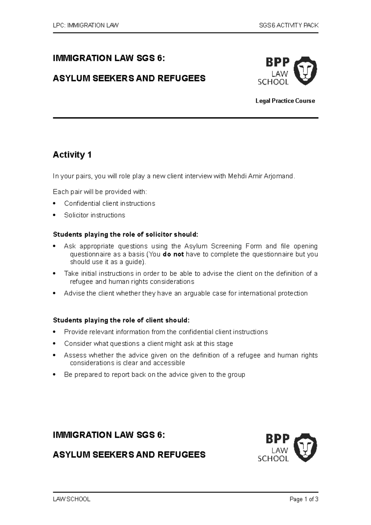 IMM+SGS+6+Activity+pack+ - LPC: IMMIGRATION LAW SGS 6 ACTIVITY PACK ...