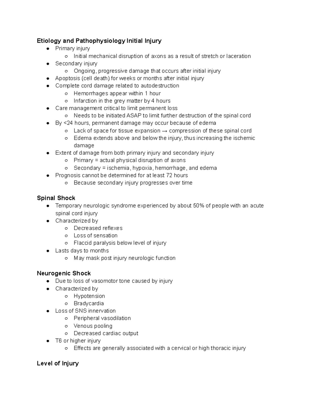 Spinal Cord Injury - Dr. Shannon Dusack, BSN, RN, CNP - Critical Care ...