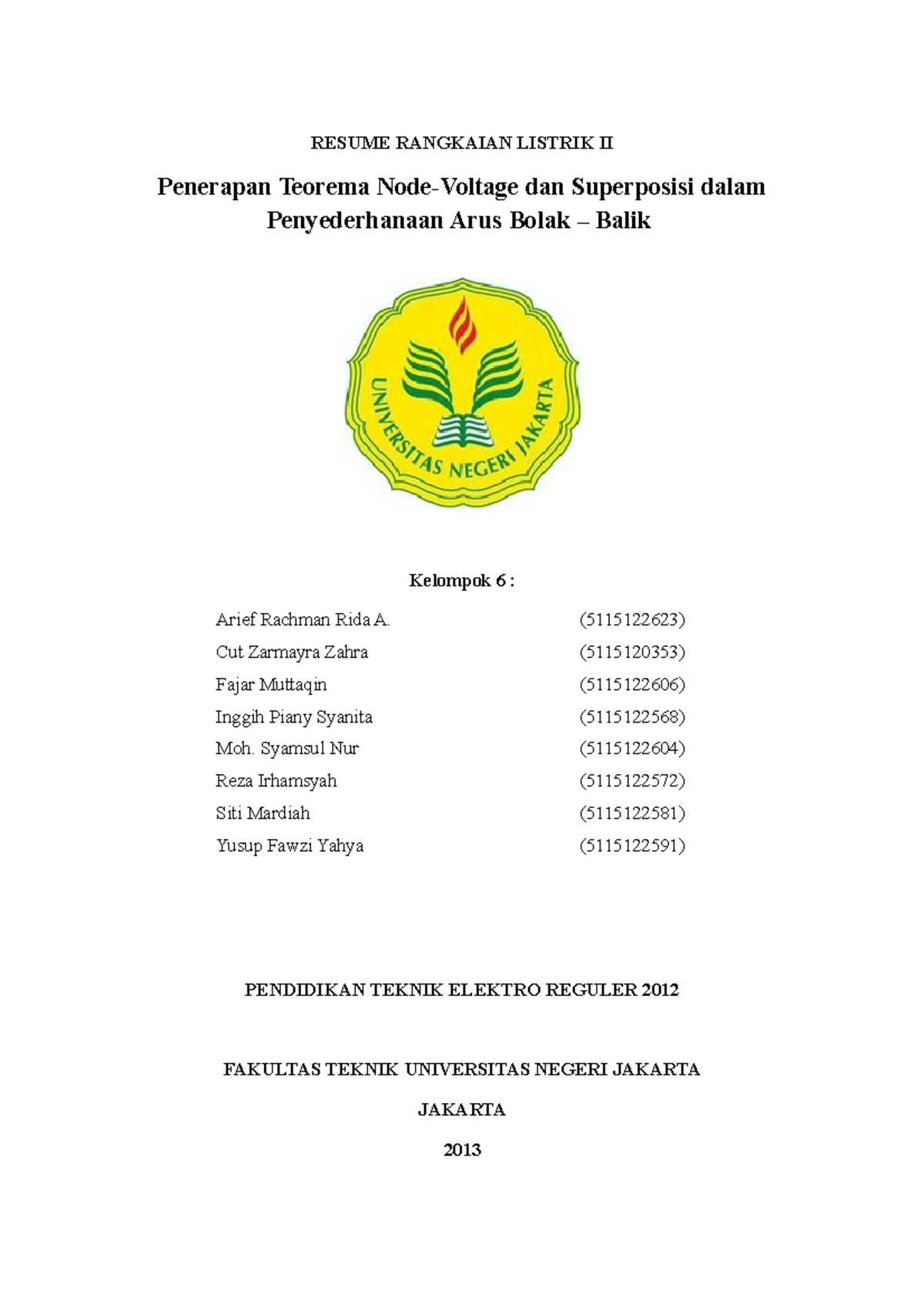 Teori Node dan Superposisi - ####### RESUME RANGKAIAN LISTRIK II ...