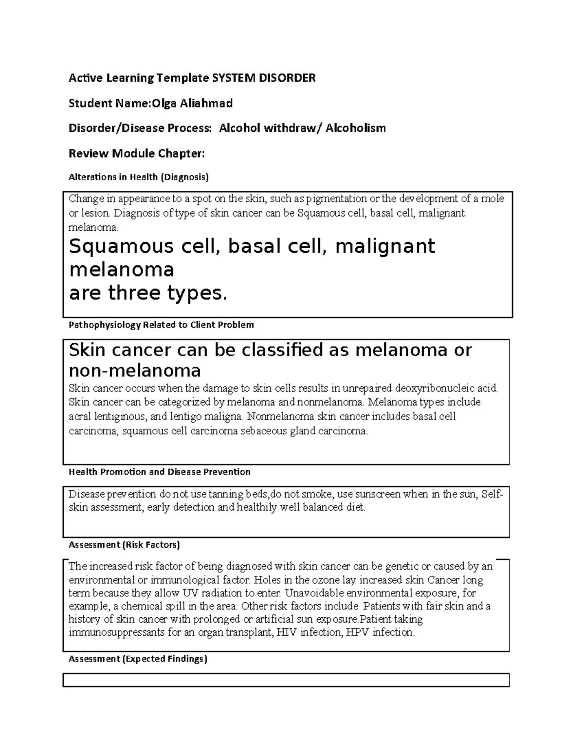 ATI System - question - Active Learning Template SYSTEM DISORDER ...