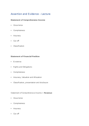 Audit Completion Notes - Audit Completion – ‘Final Steps’ - Review of ...