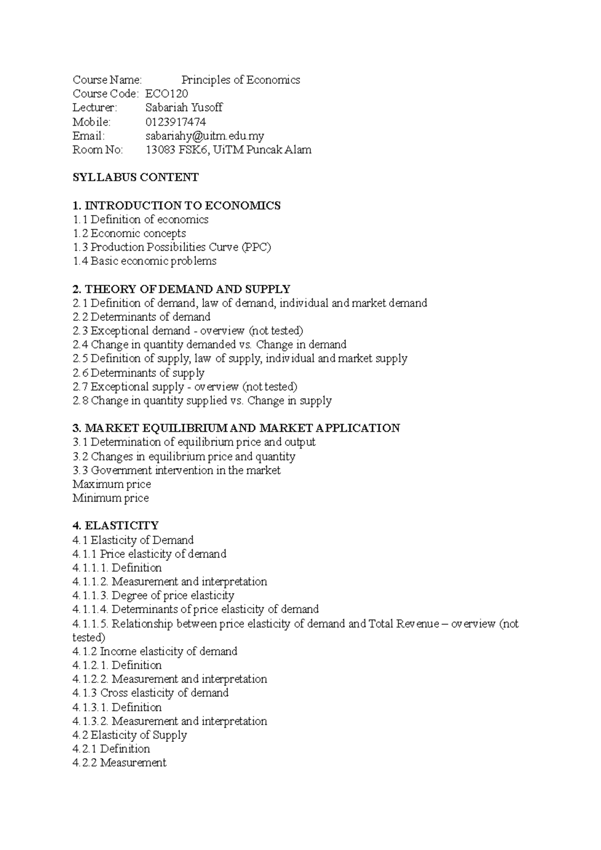 ECO120 Lesson Plan Sem Oct21-Feb22 (1) SY Student version - Course Name ...