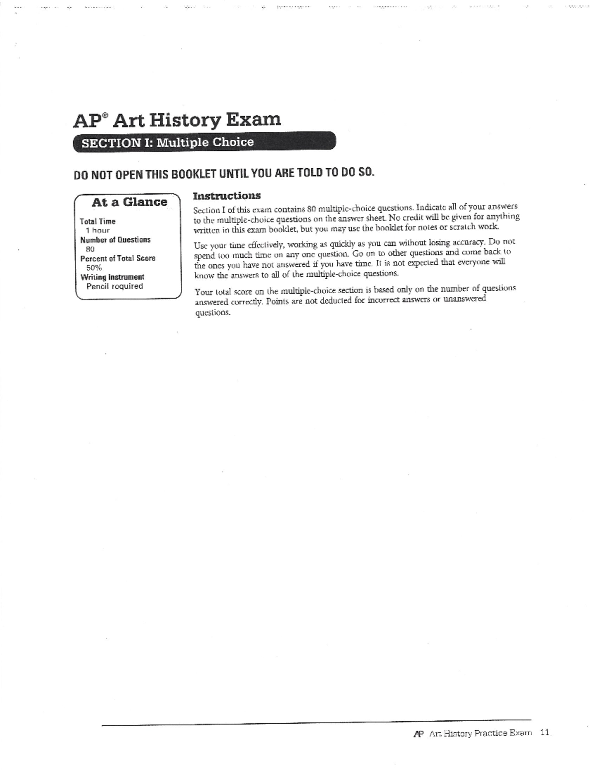 AP Art History 2015 Practice Exam - Studocu