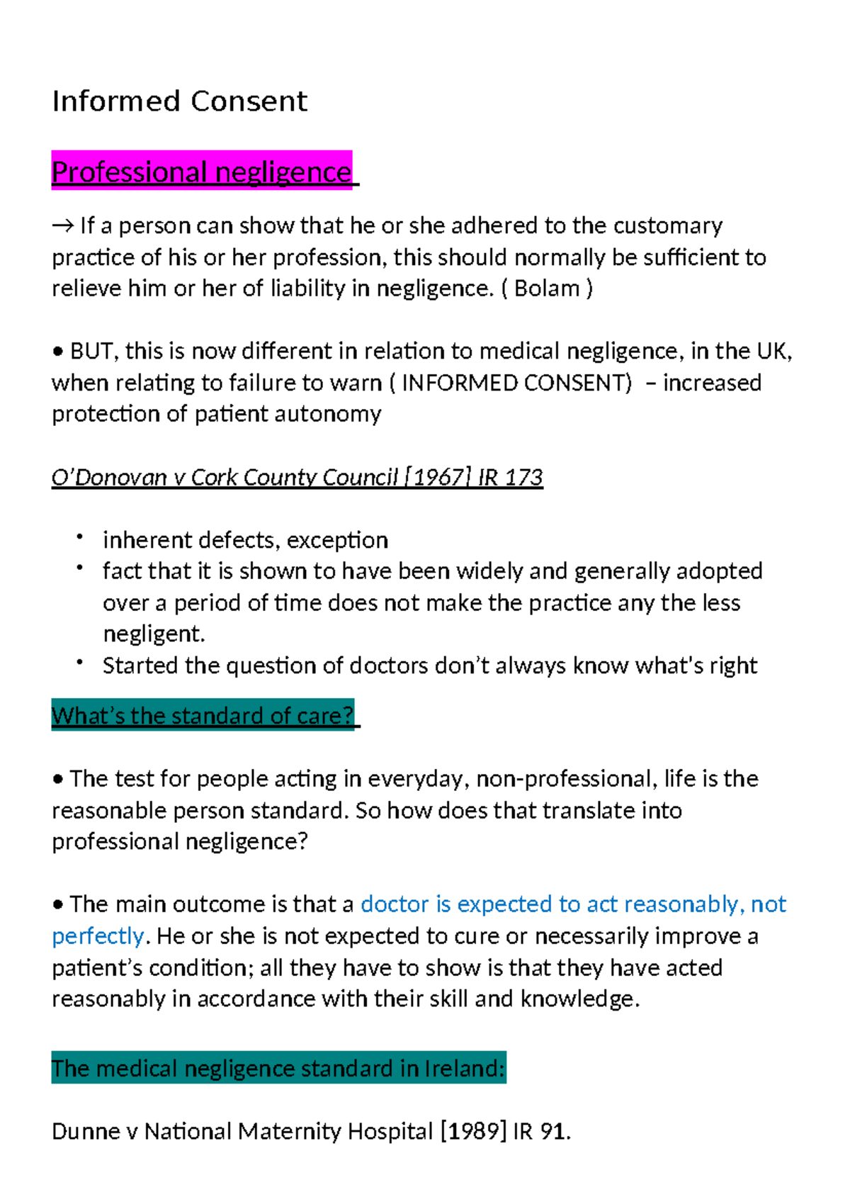 Informed Consent - Lecture notes with annotations and explanations for ...