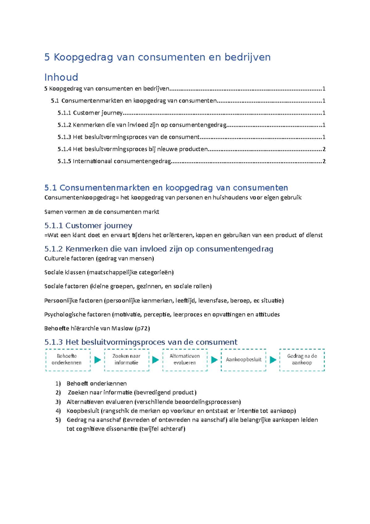 5 Koopgedrag van consumenten en bedrijven - - Studocu