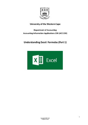 Excel 1-3 E-book - University of the Western Cape Department of ...