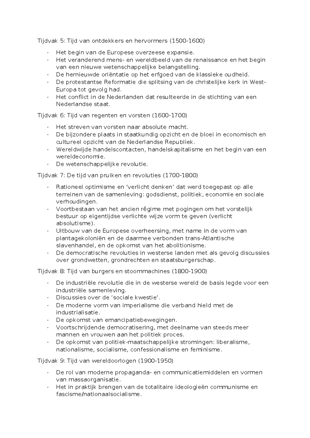 Tijdvakken Kenmerkende Aspecten - Tijdvak 5: Tijd van ontdekkers en ...