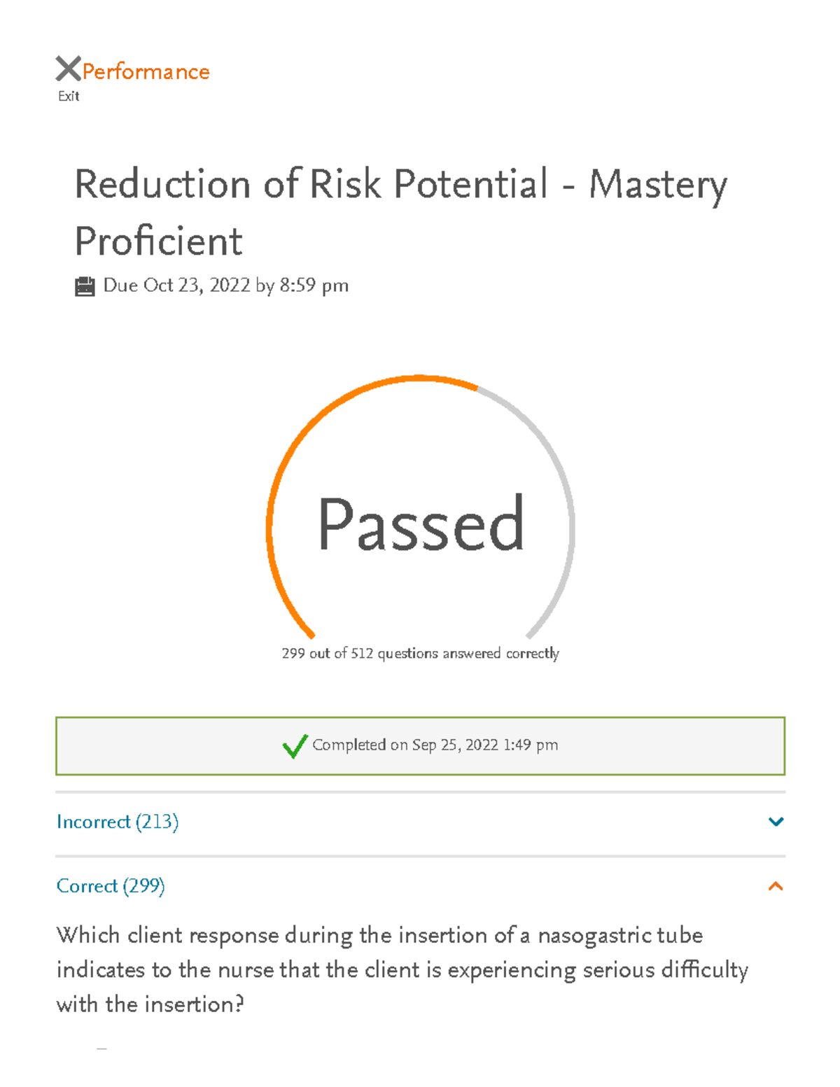 EAQ-Extension Correct Reduction of Risk Potential - Exit Performance ...