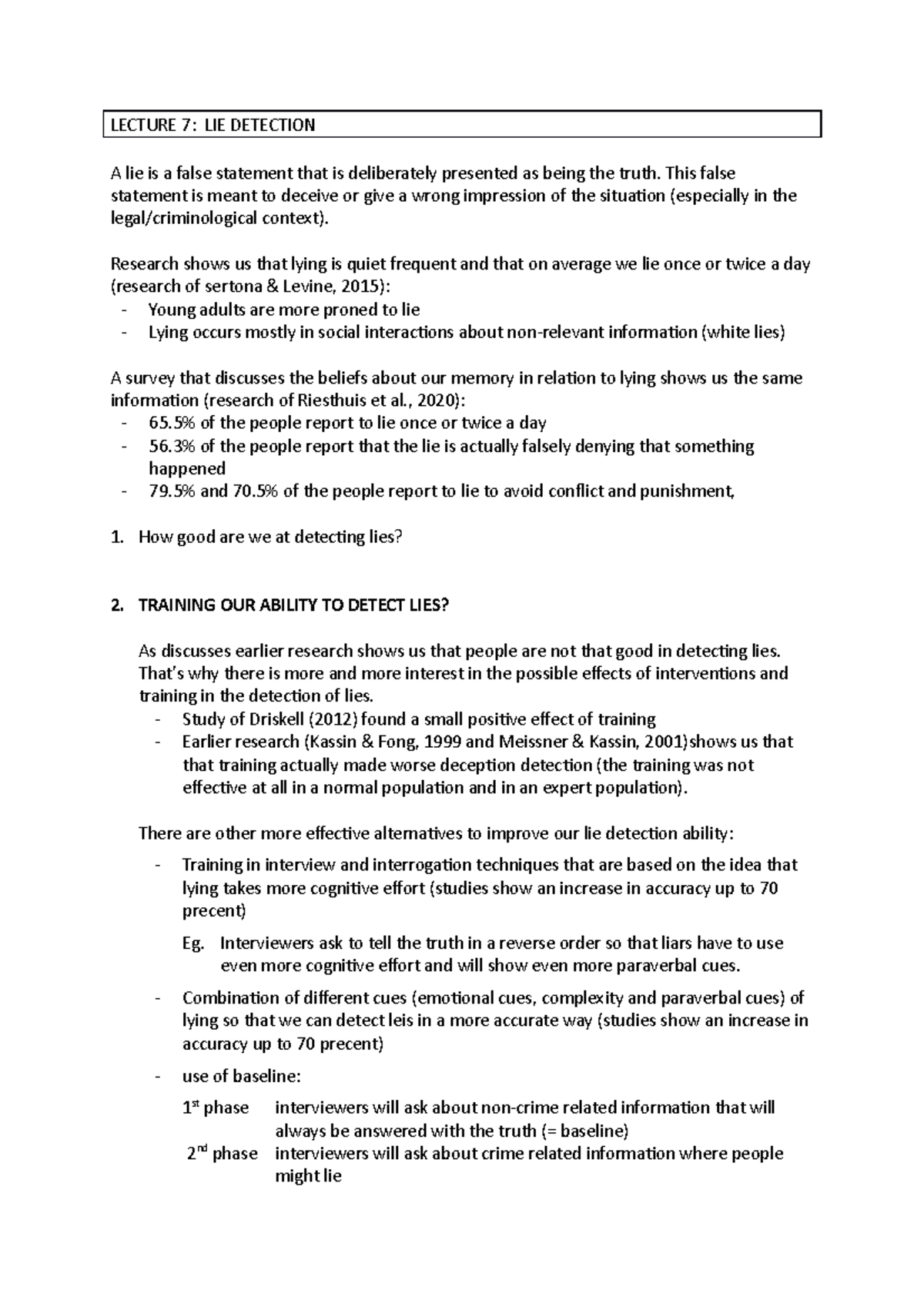 Lecture 7 Lie Detection Lecture 7 Lie Detection A Lie Is A False 3377