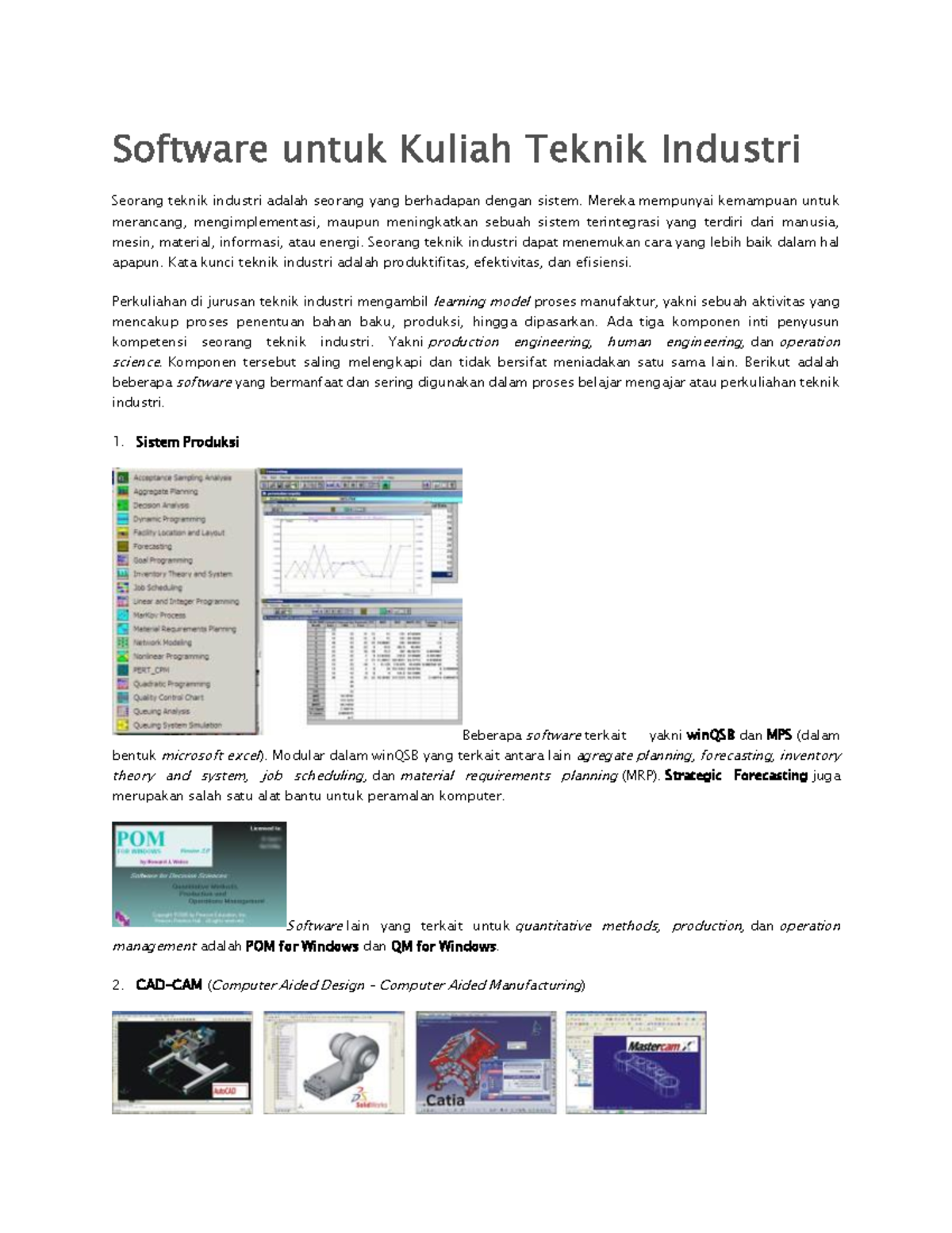 Software untuk kuliah teknik industri - Software untuk Kuliah Teknik ...