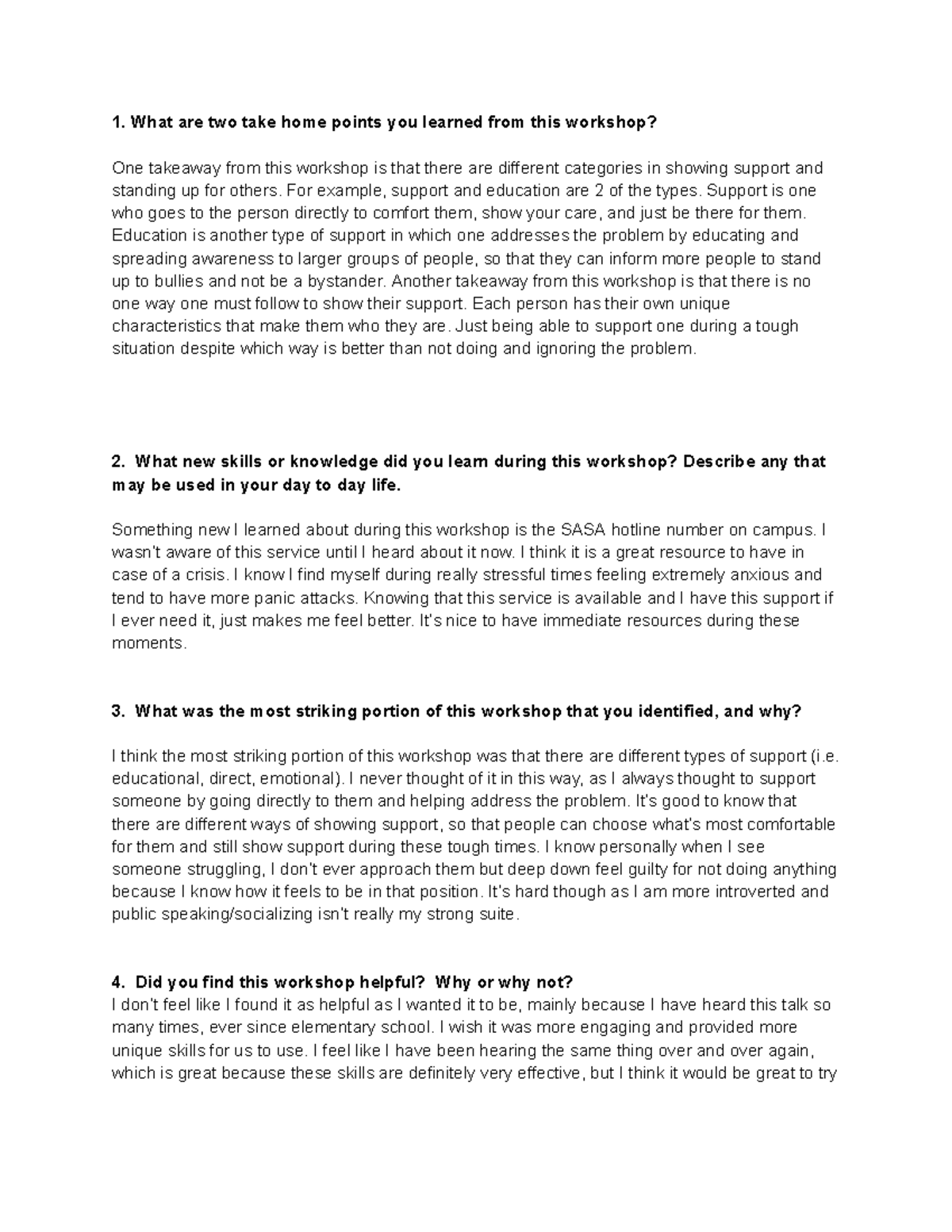 Reflection 2 - What are two take home points you learned from this ...