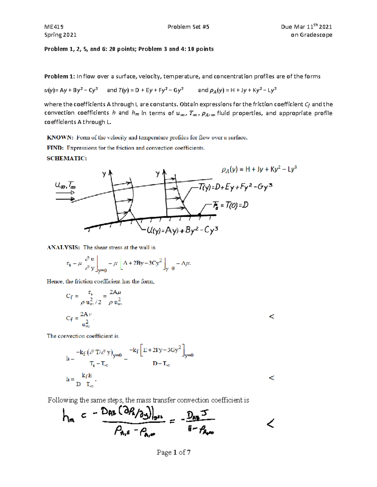 ME419 SP2021 Problem Set 5 with solutions - Spring 2021 on Gradescope Problem 1, 2, 5, and 6: 20 ...