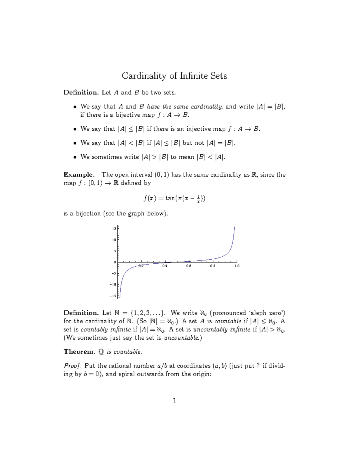 Cardinality - We say thatAandBhave the same cardinality, and write|A ...