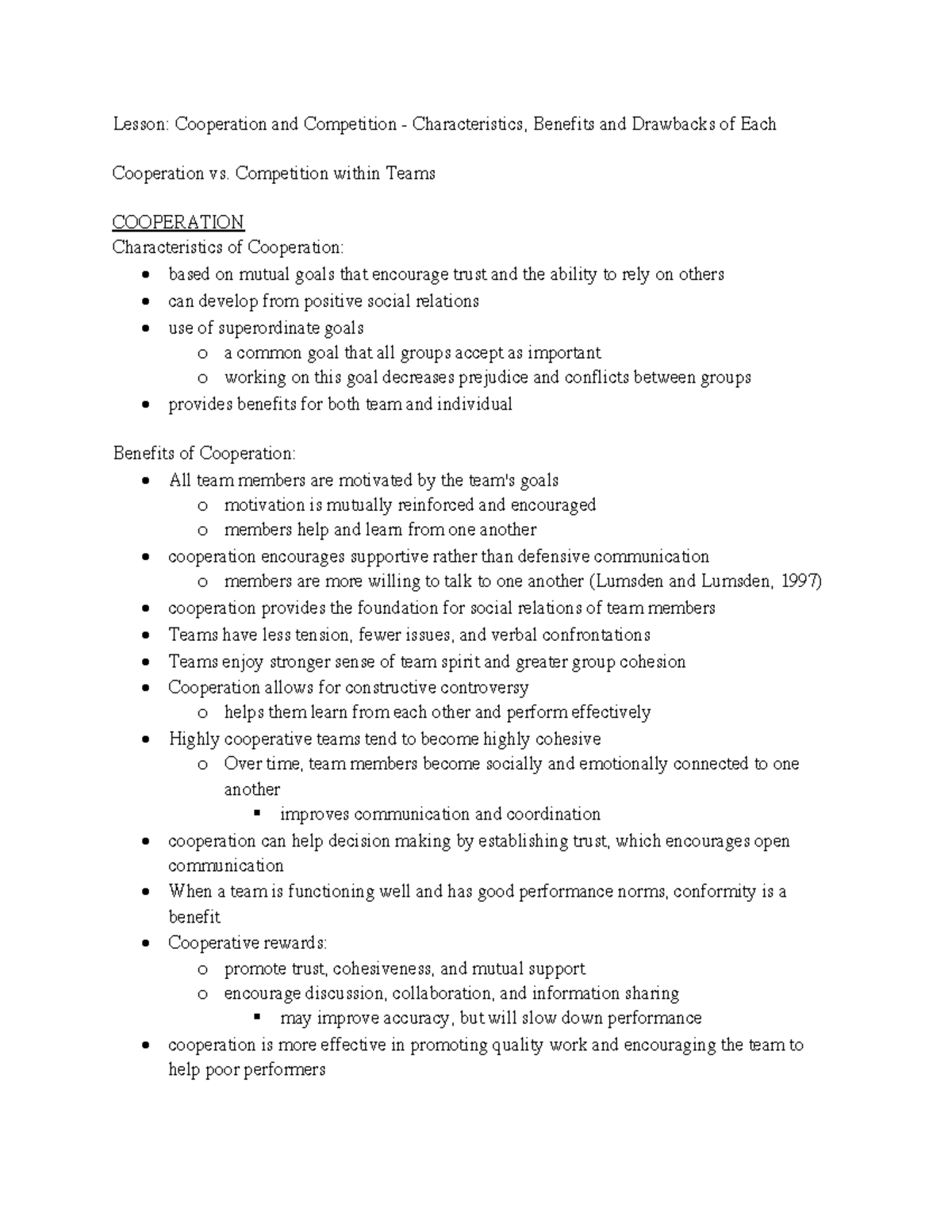 Cooperation and Competition - Characteristics, Benefits and Drawbacks ...