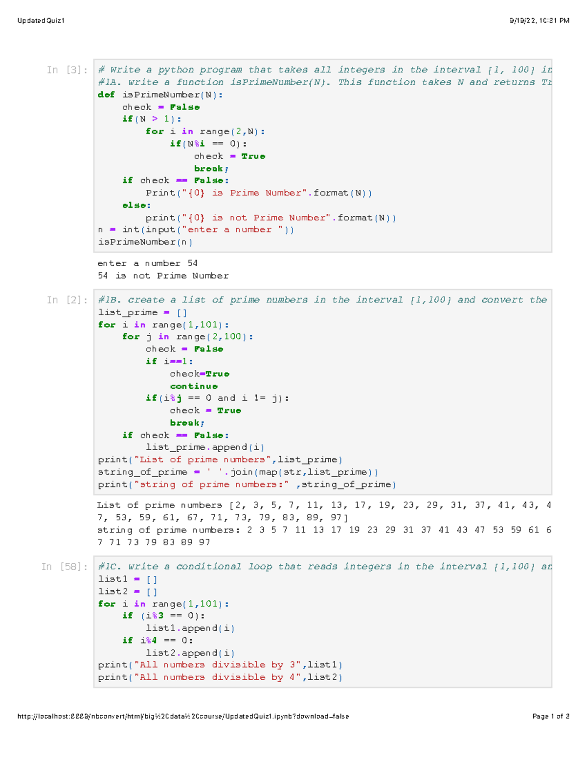Updated Quiz 1 - quiz 1 solutions - 9/19/22, 10:31 PMUpdatedQuiz - Studocu