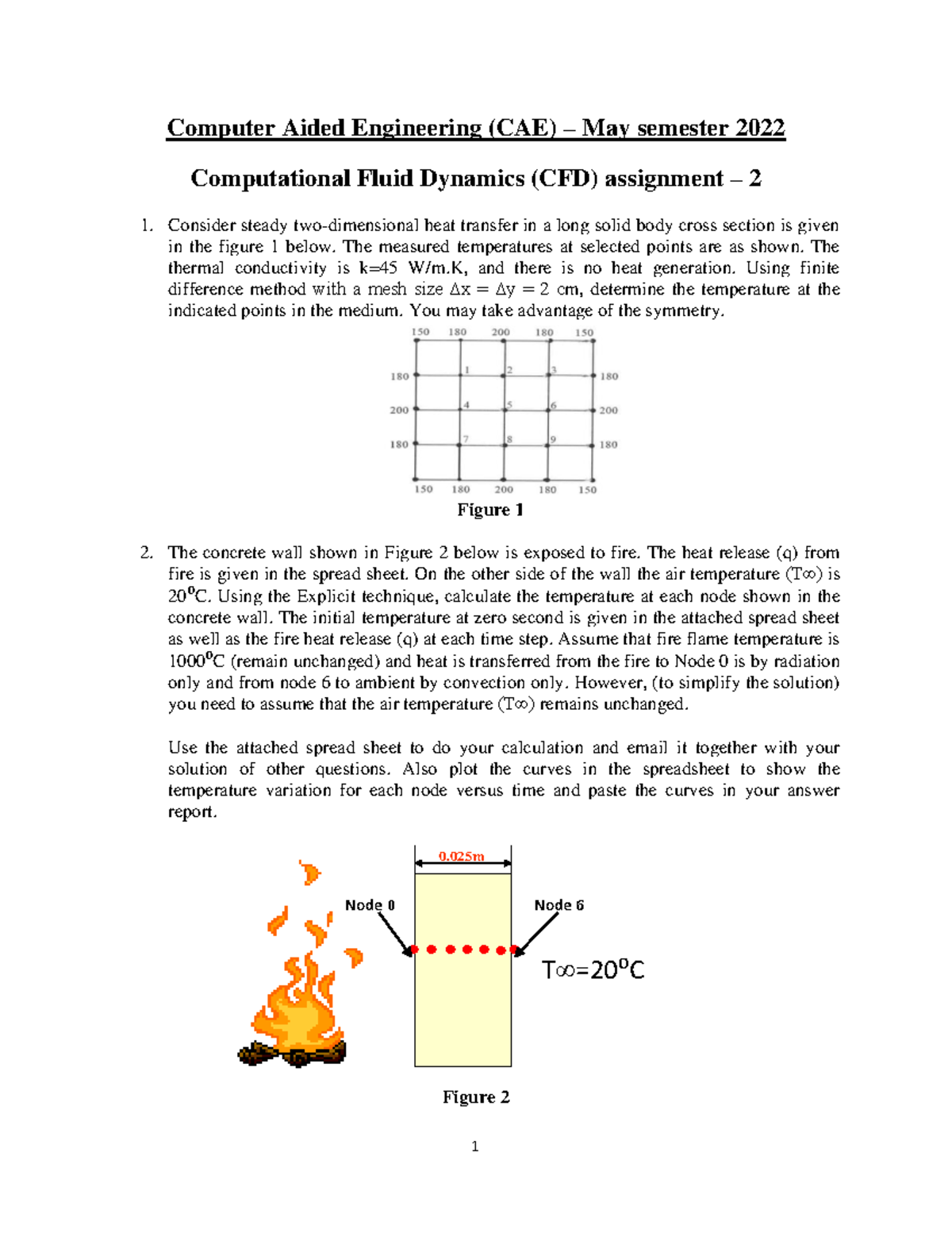 Assignment 2 - None - 1 Computer Aided Engineering (CAE) – May semester 20 22 Computational ...